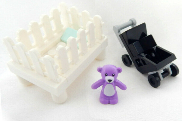 LEGO Baby Bundle - Crib, Stroller and Teddy Bear - The Minifig Club