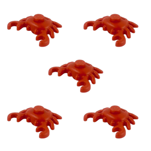 Pack of 5 LEGO Red Crabs - The Minifig Club